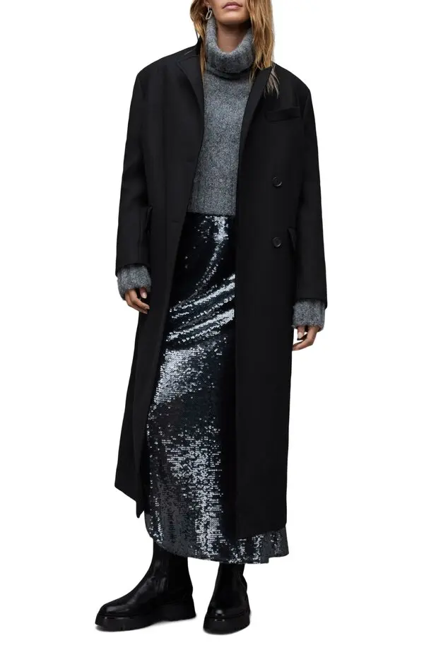 ALLSAINTS James Wool Blend Longline Coat