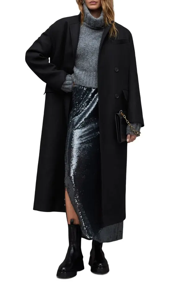 ALLSAINTS James Wool Blend Longline Coat