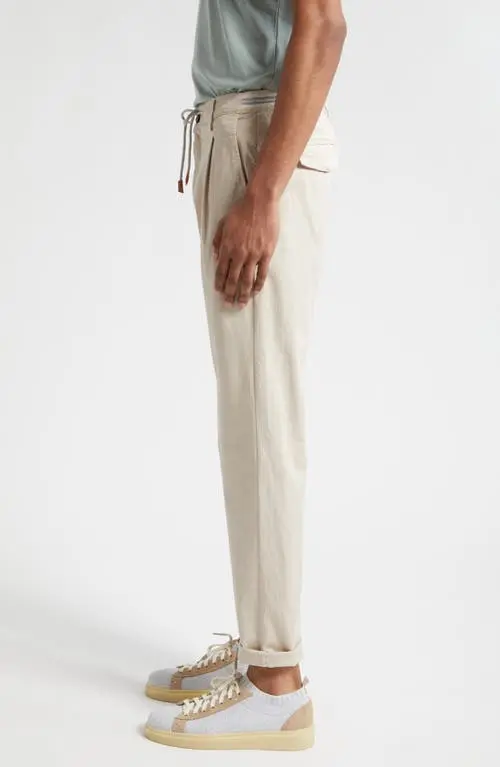Eleventy Drawstring Waist Stretch Cotton Pants