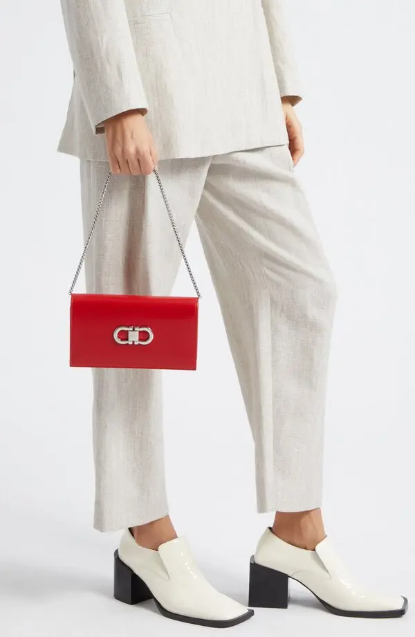 FERRAGAMO Double Gancio Shoulder Bag