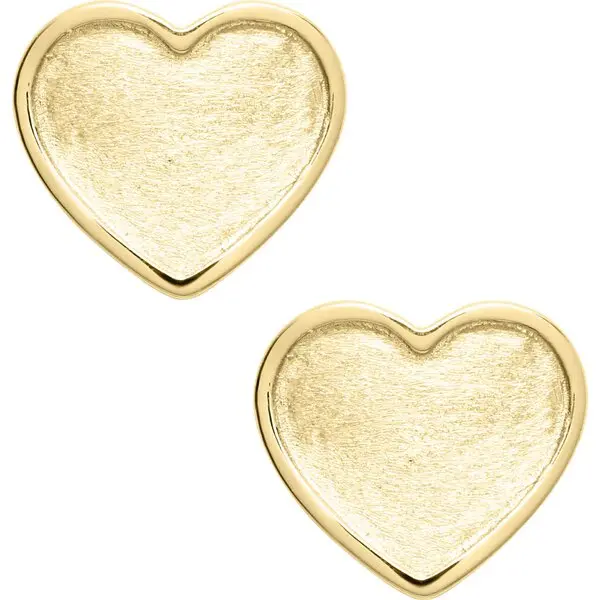 MIGNONETTE 14k Heart Stud Earrings - Gold