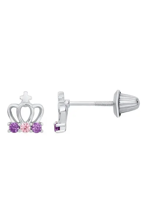MIGNONETTE Sterling Crown Stud Earrings