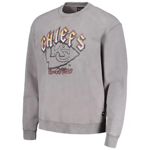 THE WILD COLLECTIVE Kansas City Chiefs Distressed Pullover Sweatshirt