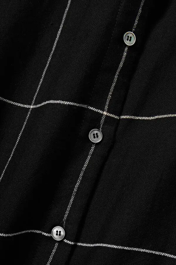 LEMLEM Net Sustain Mariam Checked Cotton-blend Shirt - Black
