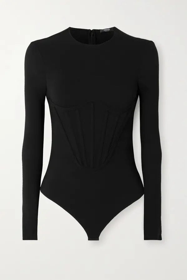 Versace Stretch-georgette Bodysuit