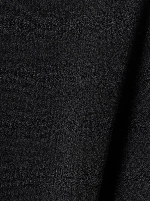 Victoria Beckham Vb Body Ruffled Stretch-knit Midi Dress - Black