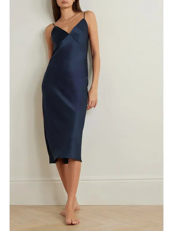 Olivia Von Halle Issa Silk-satin Nightdress