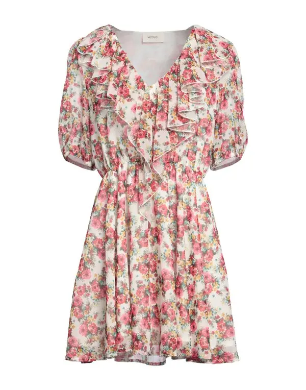 VICOLO Floral Print Mini Dress