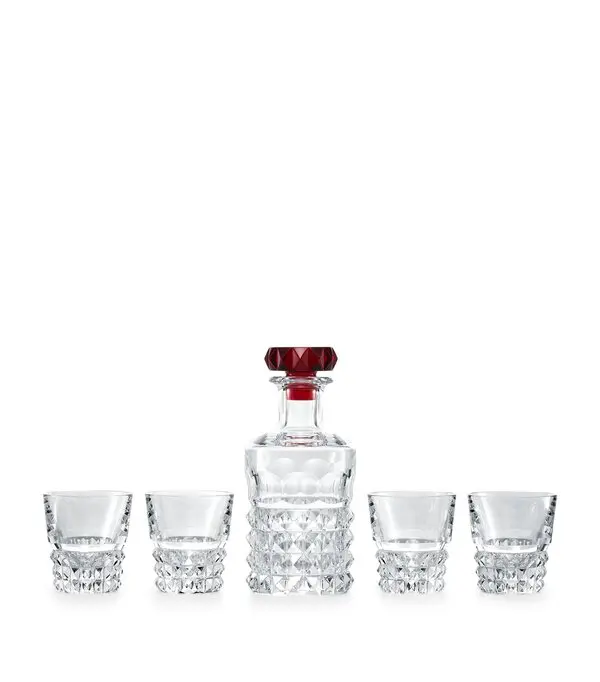 THE MARTHA, BY BACCARAT Crystal Louxor Carafe And 4 Tumblers Bar Set - Clear