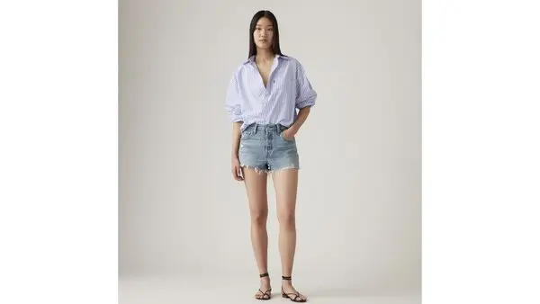 LEVI'S 501 Original Fit High Rise Shorts - Vague Finish