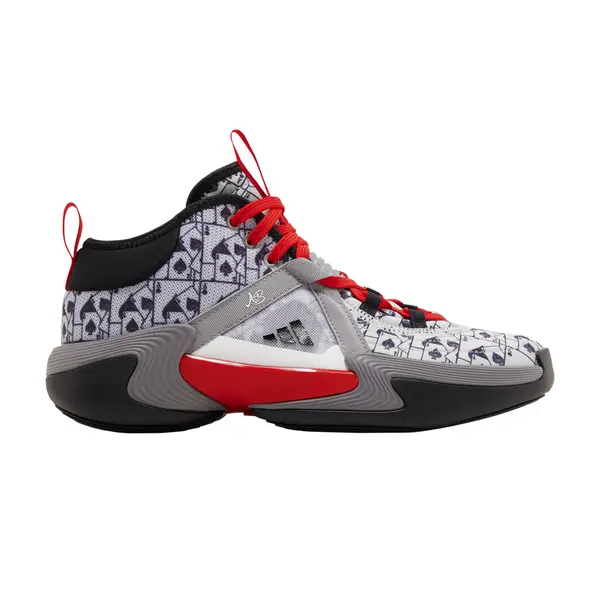 Adidas Candace Parker X Exhibit Select Mid 'queen Of Cards' Sneakers - Silver