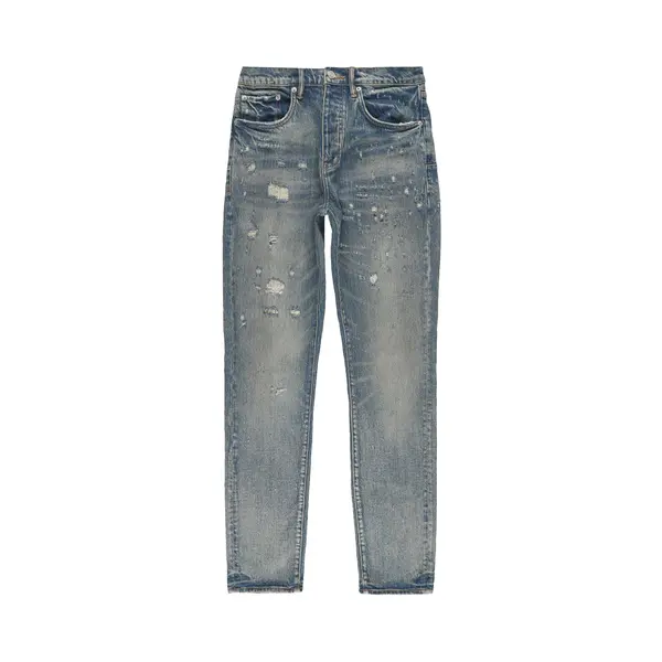 PURPLE BRAND P005 Straight 'mid Indigo Vintage Laser