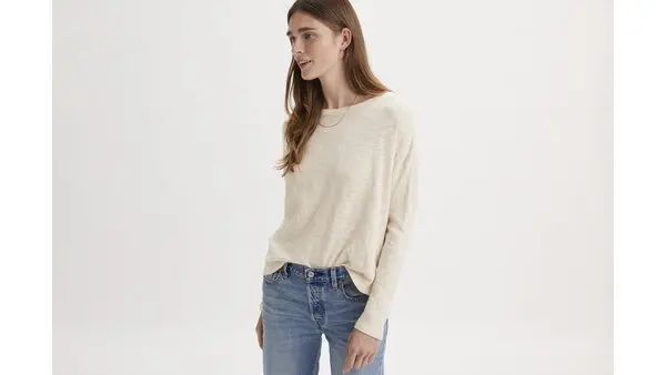LEVI'S Margot Long Sleeve T-shirt - Egret