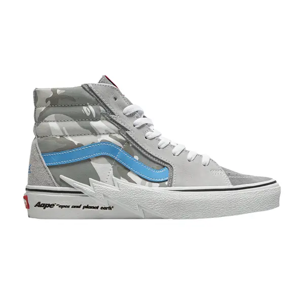 VANS Aape X Sk8-hi Bolt Camo Sneakers - Grey