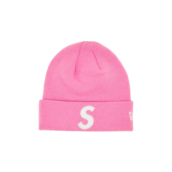 Supreme X New Era S Logo Beanie - Pink