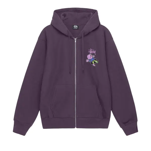 StÜssy Graphic Full Zip Hoodie - Purple