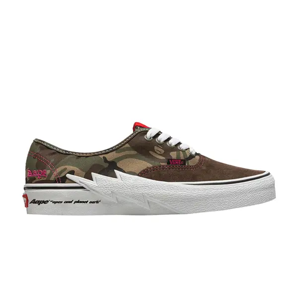 VANS Aape X Authentic Bolt Camo Sneakers - Green