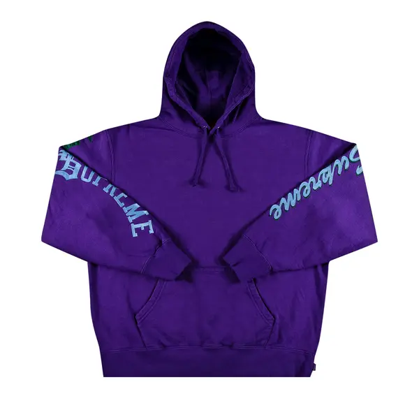 Supreme Multi Logo Hooded Sweatshirt - Purple