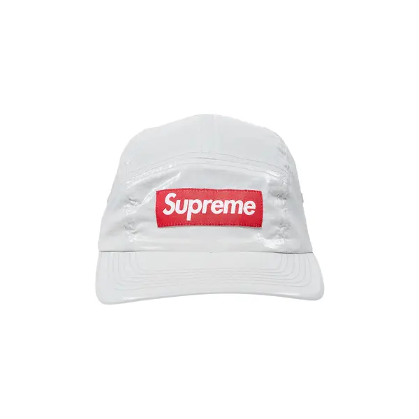 Supreme Gloss Ripstop Camp Cap - Grey