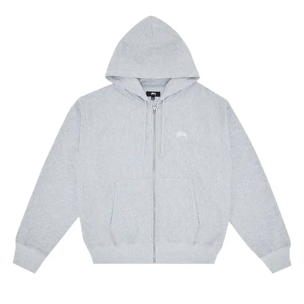 StÜssy Stock Logo Zip Hood - Grey