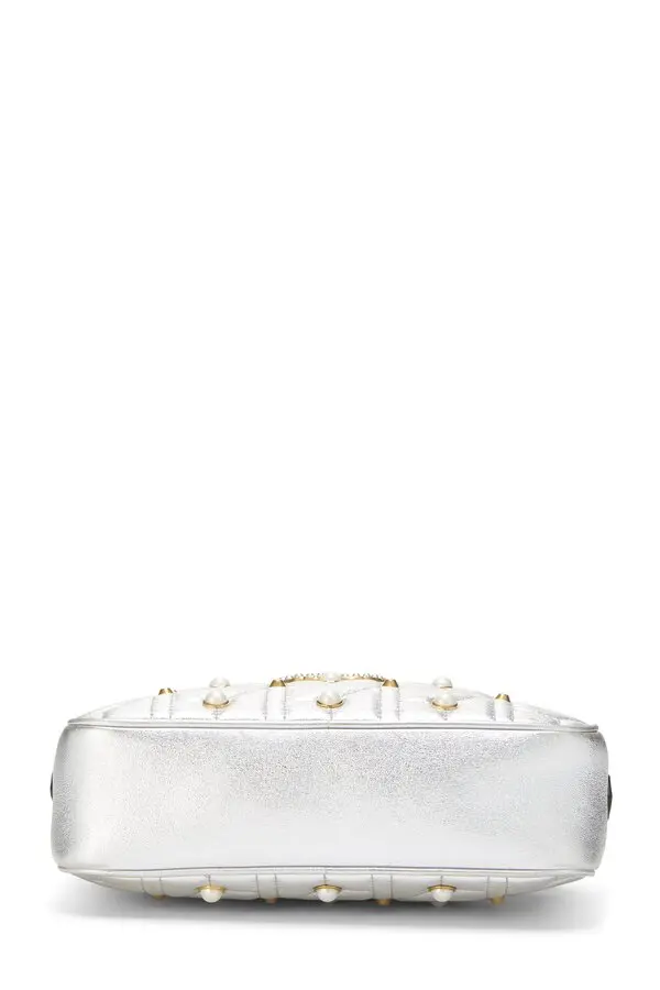 Gucci Leather & Faux Pearl Gg Marmont Crossbody