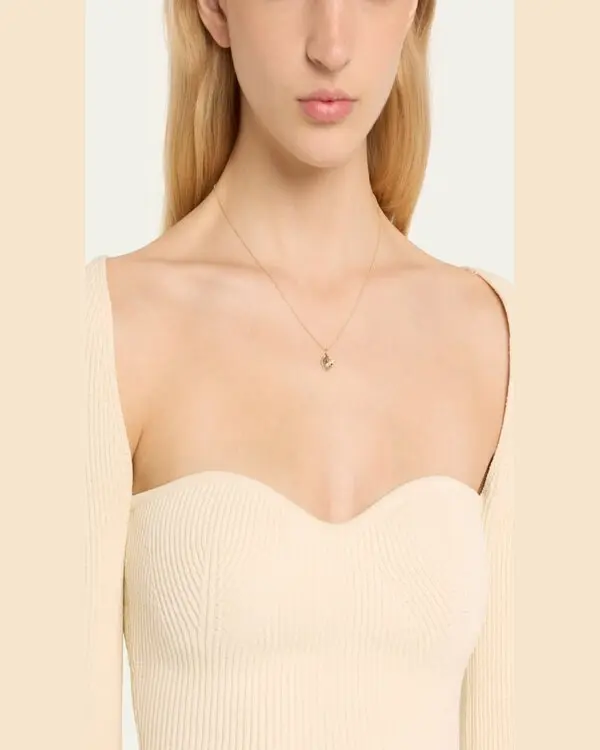 SYDNEY EVAN 14k Yellow Beehive Charm Pendant Necklace