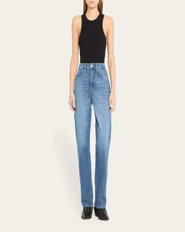 TRIARCHY Ms. V-high Rise Straight-leg Jeans