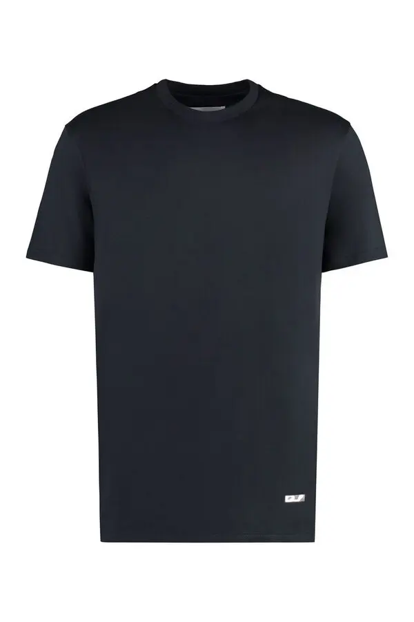 Jil Sander Cotton Crew-Neck T-Shirt - Blue - 40% Off | Editorialist