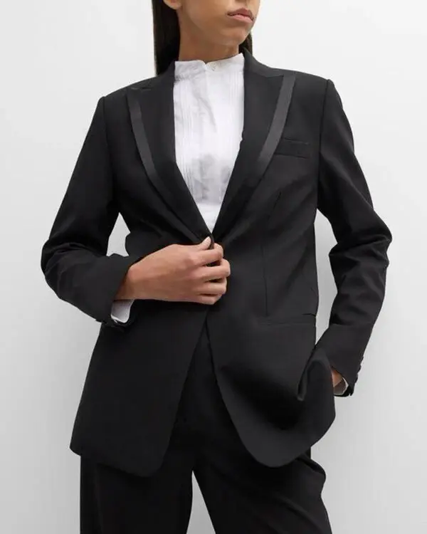 Co Satin-trim Single-breasted Tuxedo Jacket
