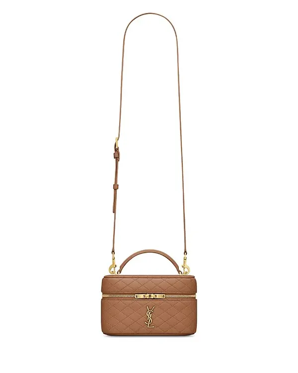 Saint Laurent Gaby Mini Lambskin Vanity Bag - Fox