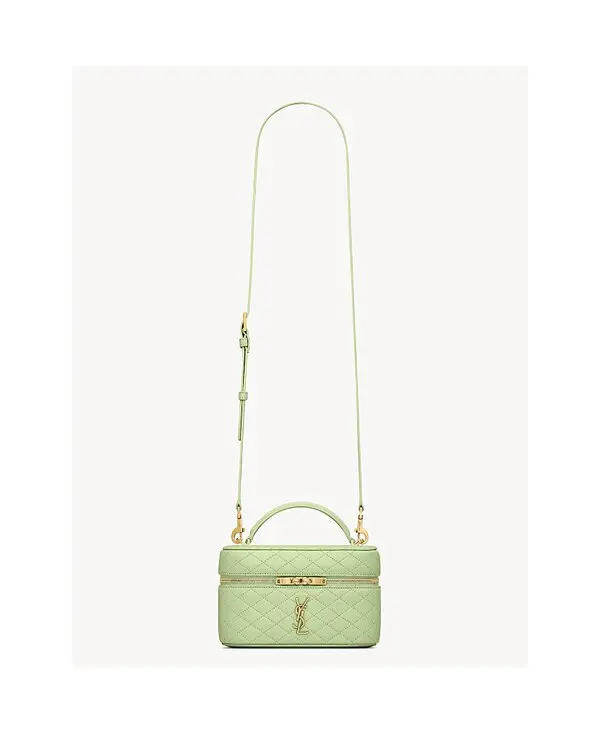 Saint Laurent Gaby Mini Lambskin Vanity Bag - Misty Jade