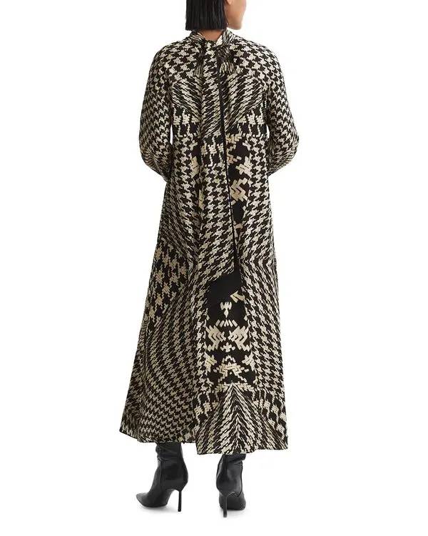 REISS Kate Printed Long Sleeve Dress