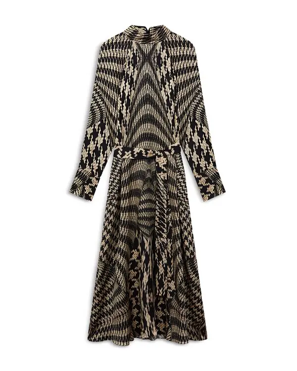 REISS Kate Printed Long Sleeve Dress