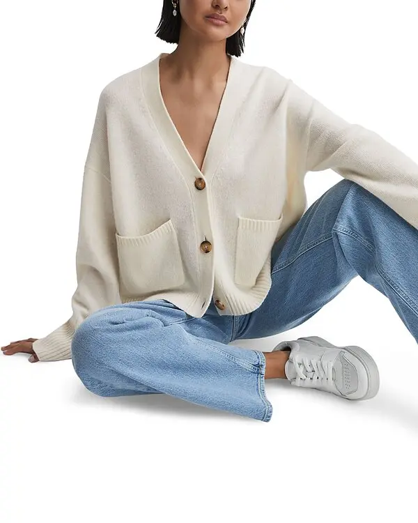 REISS Juni Dropped Shoulder Cardigan