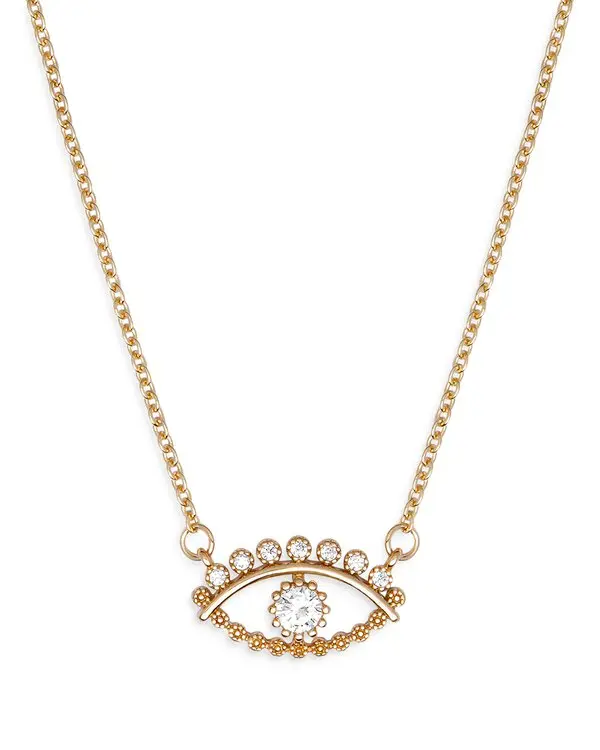 Ettika Crystal Evil Eye Plated Necklace