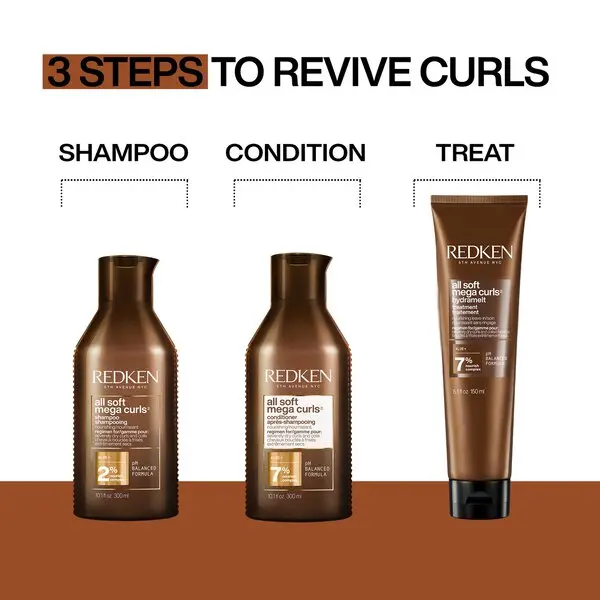 REDKEN All Soft Mega Curls | Shampoo, Conditioner, Lotion