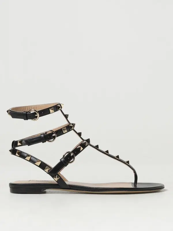 Valentino Garavani Rockstud Sandals In Nappa With All-over Studs