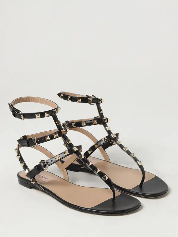 Valentino Garavani Rockstud Sandals In Nappa With All-over Studs