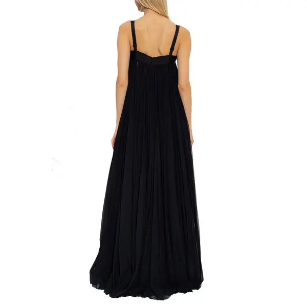 Dolce & Gabbana Maxi Pleated Dress - Black