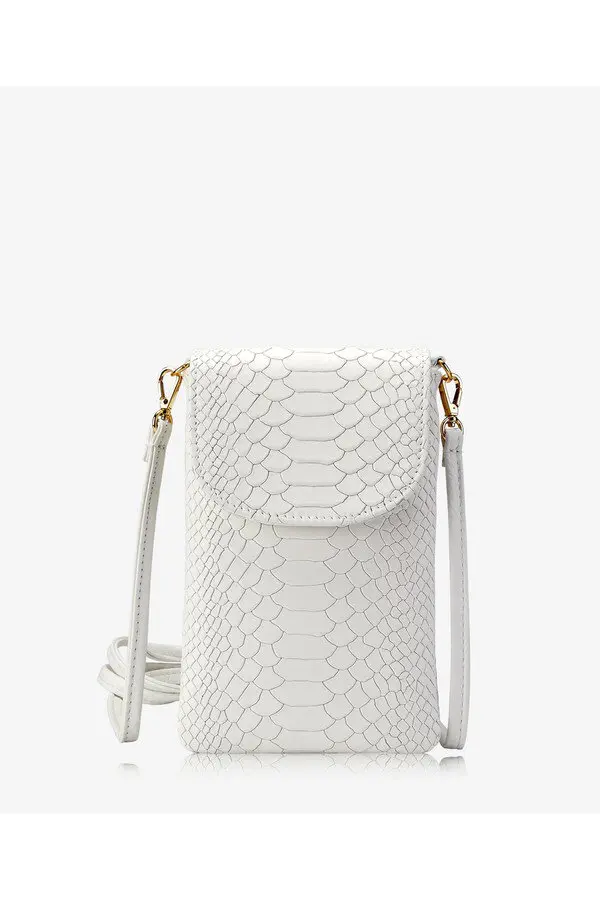 Gigi New York Emmie Phone Crossbody - White
