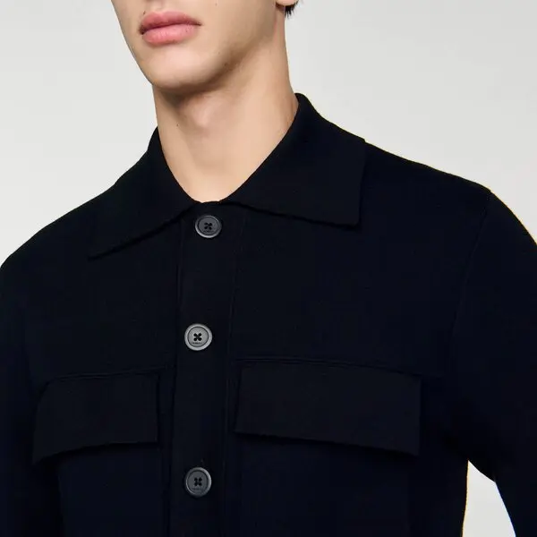 Sandro Knit Jacket - Black