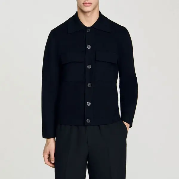 Sandro Knit Jacket - Black