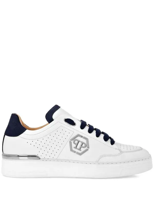 Philipp Plein Logo-appliqué Lace-up Sneakers - White