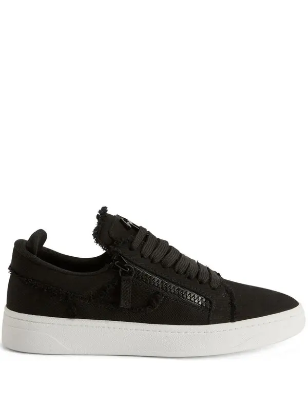 GIUSEPPE ZANOTTI Leather Double-zip Low-top Sneakers