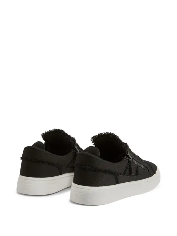 GIUSEPPE ZANOTTI Leather Double-zip Low-top Sneakers