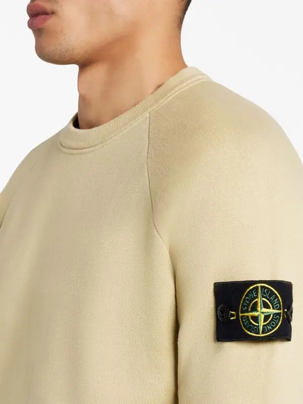 Stone Island Compass Logo-patch Jersey Sweatshirt