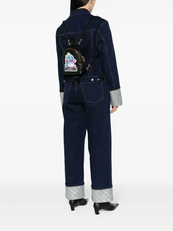 Moschino Mini Backpack With Logo Appliqu