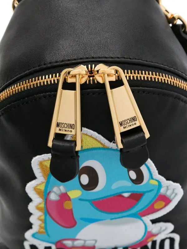 Moschino Mini Backpack With Logo Appliqu