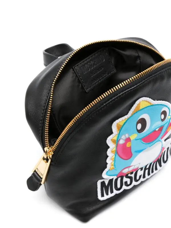 Moschino Mini Backpack With Logo Appliqu
