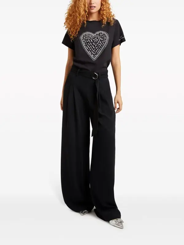Cinq À Sept Love Letter Heart T-shirt - Black